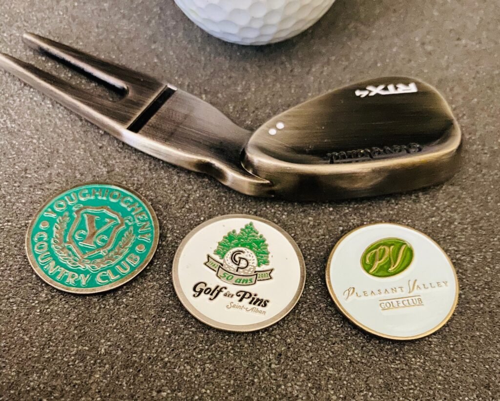 Golf divot tool and golfball markers – thegolfballmarker.com